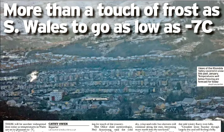More than a touch of frost as S. Wales to go as low as -7C - PressReader