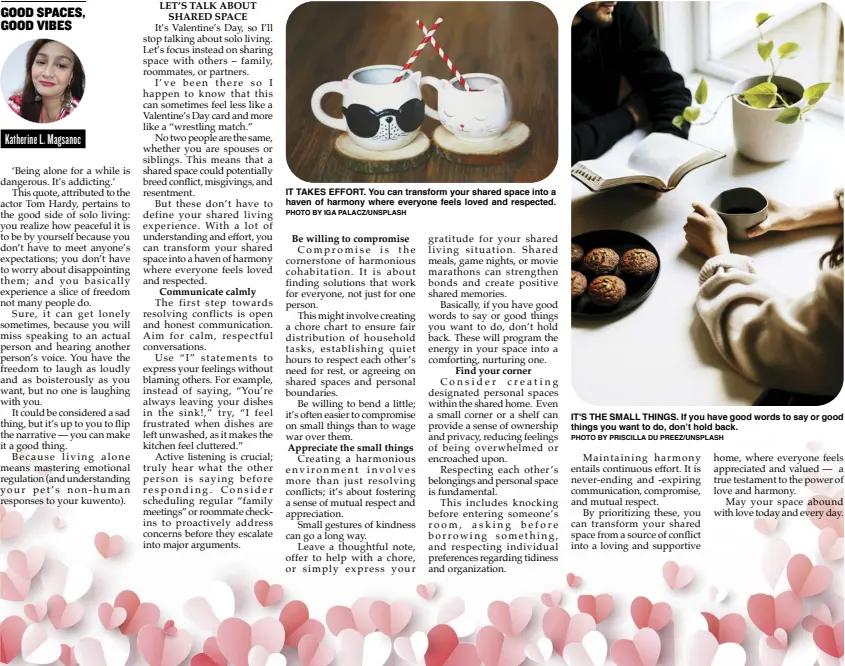 LOVE AND SHARED SPACES: - PressReader