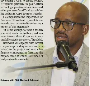 Botswana Oil seeks investors for mega coal to liquids projects ...