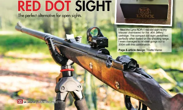 LYNX RDR-1 MINI REFLEX RED DOT SIGHT - PressReader