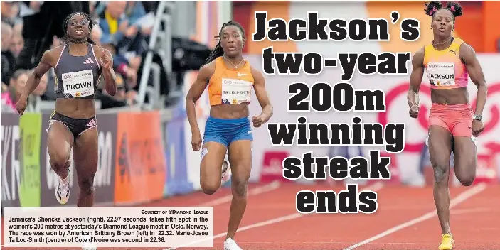 Jackson’s two-year 200m winning streak ends - PressReader