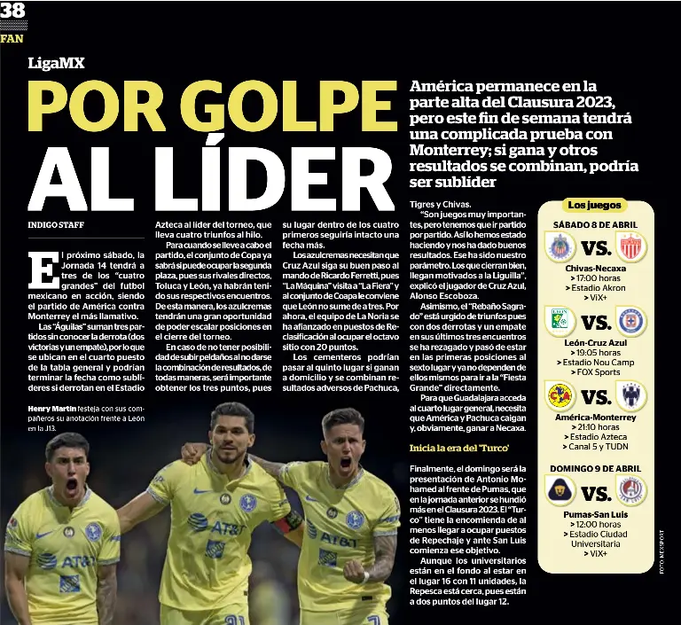 POR GOLPE AL LÍDER - PressReader