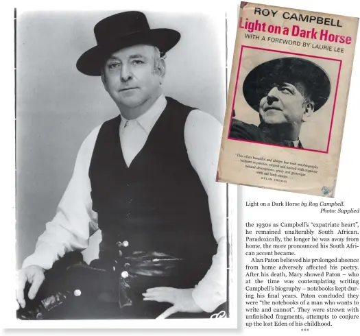 My obsession with Roy Campbell, - PressReader