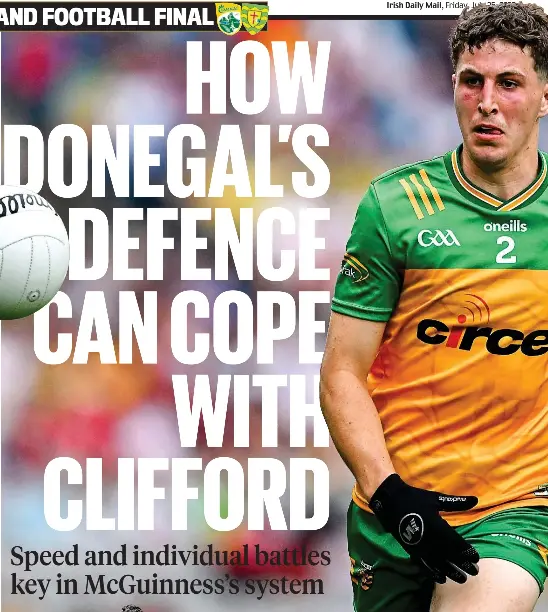 HOW DONEGAL’S DEFENCE CAN COPE WITH CLIFFORD - PressReader