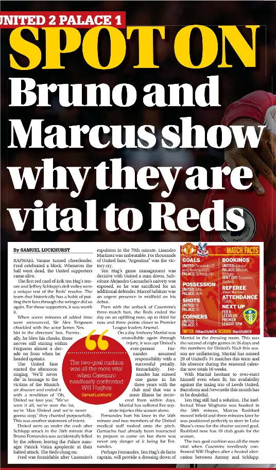 SPOT ON Bruno and Marcus show why they are vital to Reds - PressReader