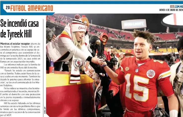 Se incendió casa de Tyreek Hill - PressReader