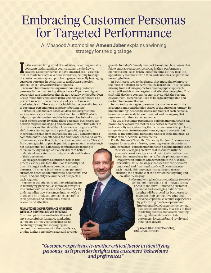 Embracing Customer Personas for Targeted Performanc­e - PressReader