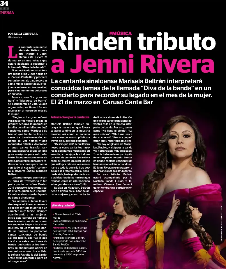 Rinden tributo a Jenni Rivera - PressReader