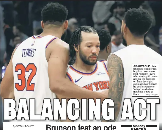BALANCING ACT Brunson feat an ode to Knicks’ flexibilit­y - PressReader