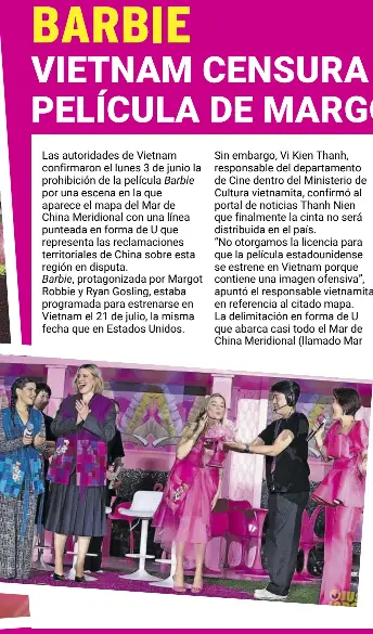 BARBIE VIETNAM CENSURA LA PELÍCULA DE MARGOT ROBBIE - PressReader