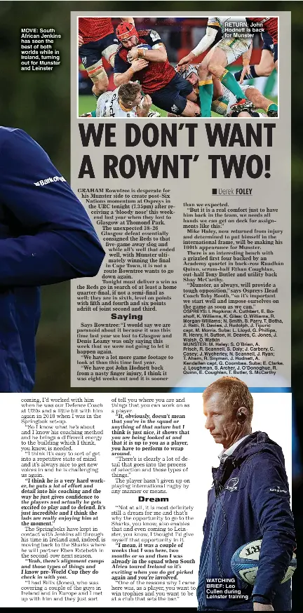 HIS BIG CHANCE FOR LEINSTER - PressReader