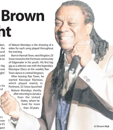 Mature Mondays, AJ Brown celebrate tonight - PressReader
