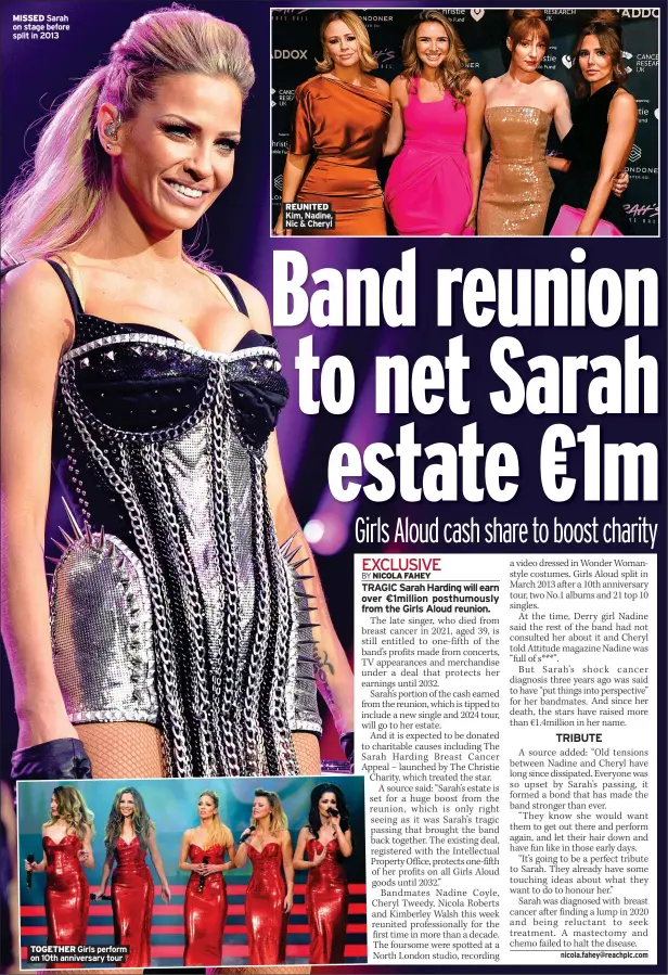 Band reunion to net Sarah estate €1m - PressReader