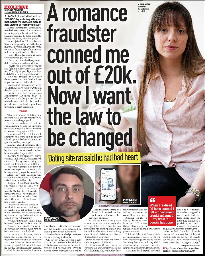 A romance fraudster conned me out of £20k. Now I want the law to be changed - PressReader