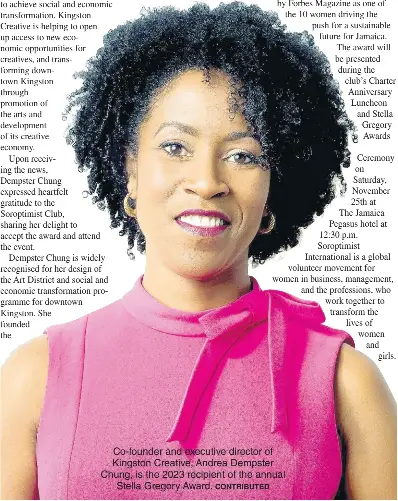 Andrea Dempster Chung to receive 2023 Stella Gregory Award - PressReader