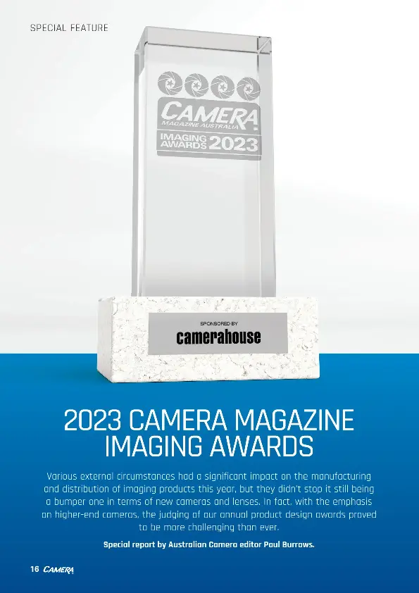 SPECIAL FEATURE 2023 CAMERA MAGAZINE IMAGING AWARDS - PressReader