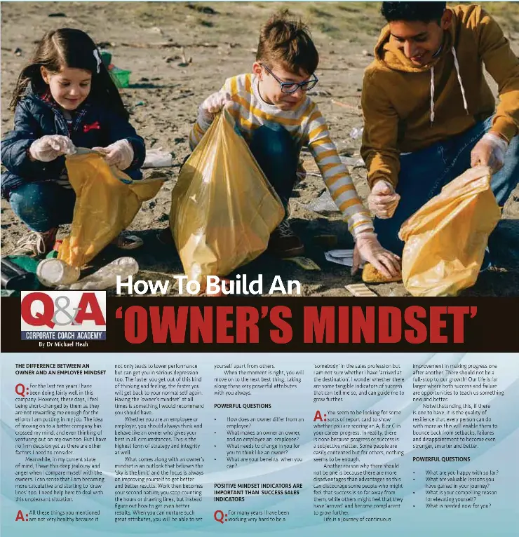 How To Build An ‘OWNER’S MINDSET’ - PressReader