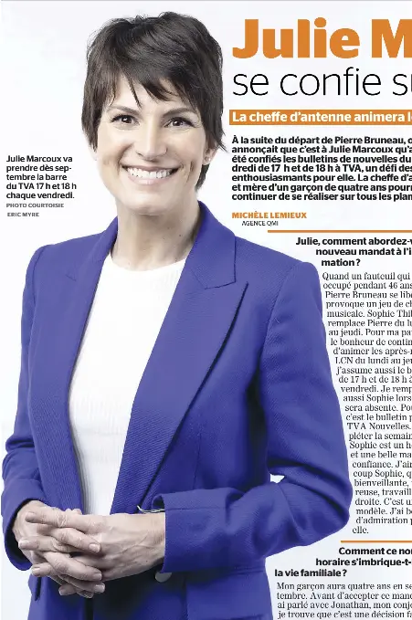 Julie Marcoux se confie sur ses attentes - PressReader