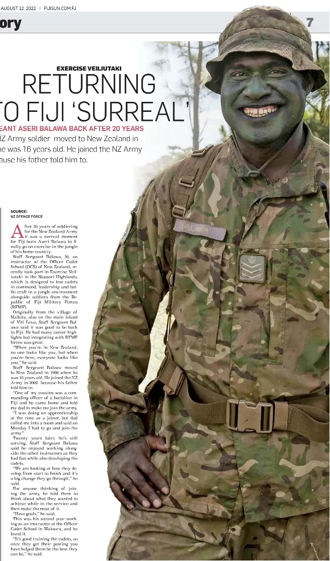 RETURNING TO FIJI ‘SURREAL’ - PressReader