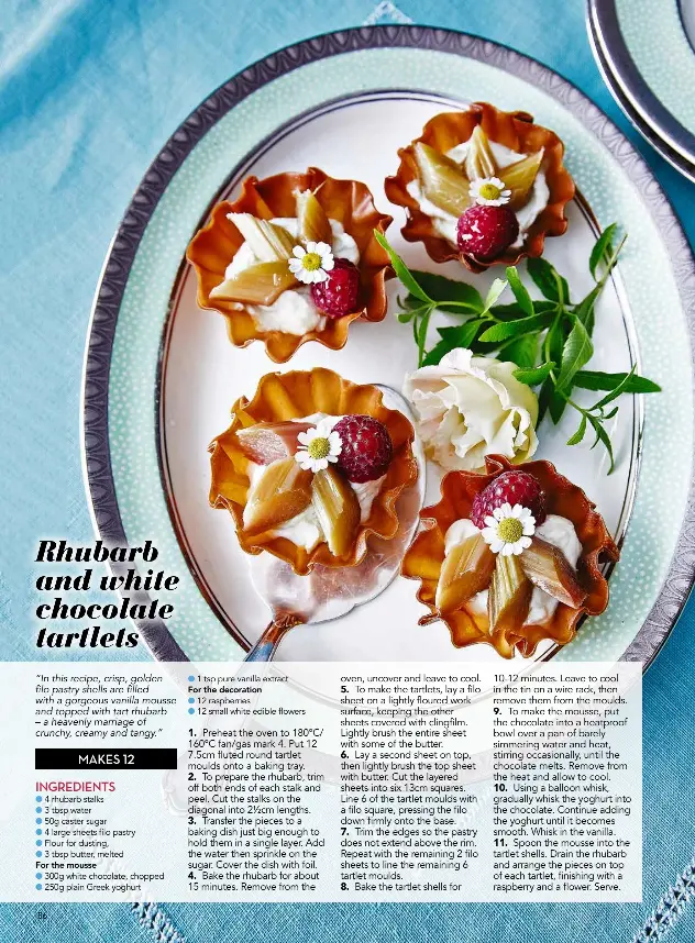 Rhubarb and white chocolate tartlets - PressReader