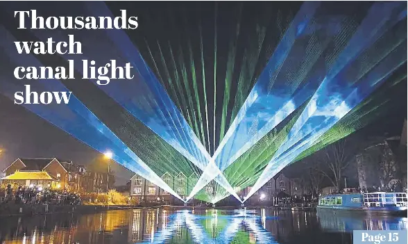 Thousands watch canal light show - PressReader