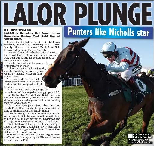 LALOR PLUNGE Punters like Nicholls star - PressReader