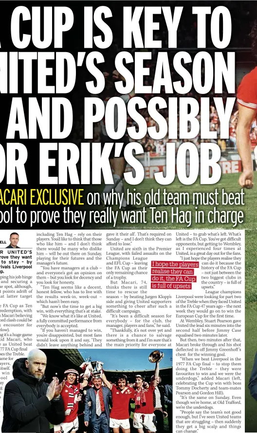 FA CUP IS KEY TO UNITED’S SEASON ... AND POSSIBLY FOR ERIK’S JOB - PressReader