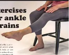 Exercise for ankle sprains - PressReader