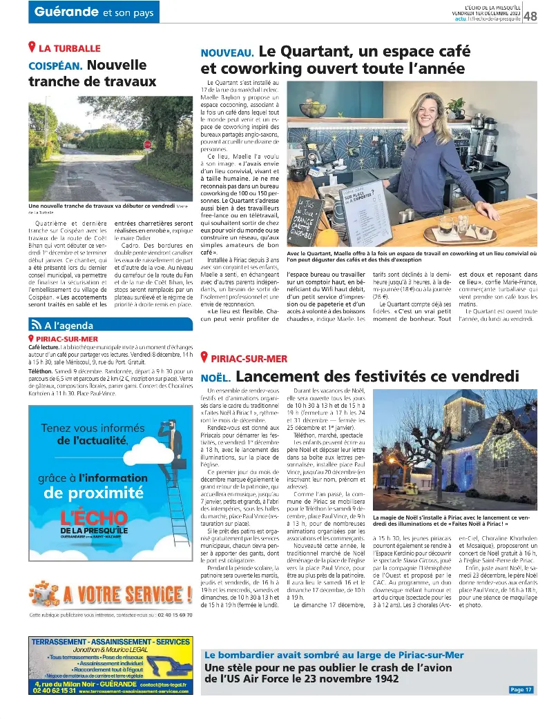 Le Quartant, un espace café et coworking ouvert toute l’année - PressReader