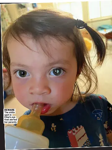 When Emma Copeland first noticed a silvery dot in her daughter’s eye ...