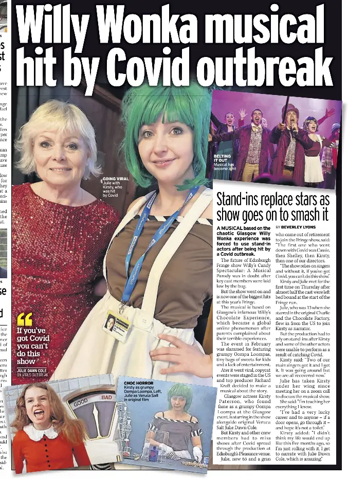 Willy Wonka musical hit by Covid outbreak - PressReader