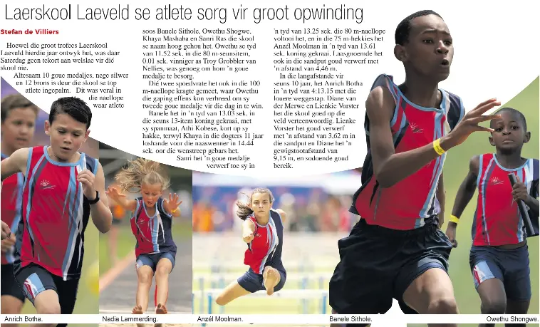 Nelspruit Primary roar on track and field - PressReader
