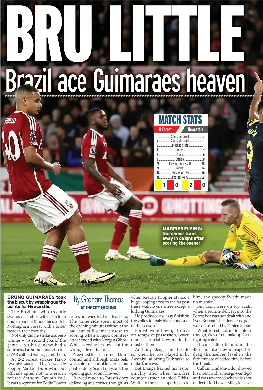 BRU LITTLE Brazil ace Guimaraes heaven LEGEND! - PressReader