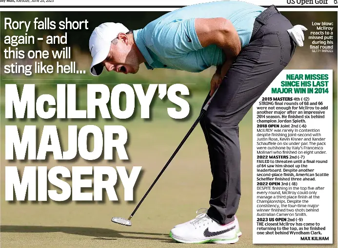 McILROY’S MAJOR MISERY - PressReader