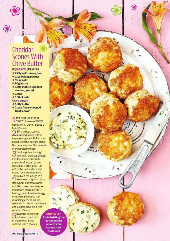 Cheddar Scones With Chive Butter - PressReader