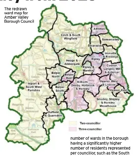 Fewer councillor­s and wards in Amber Valley from 2023 - PressReader