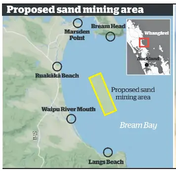 Residents angered by Bream Bay sand mining plan - PressReader