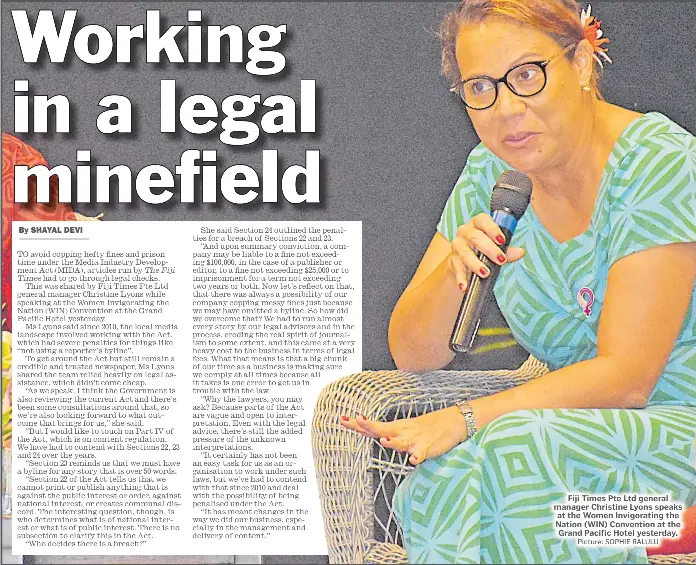 Working in a legal minefield - PressReader