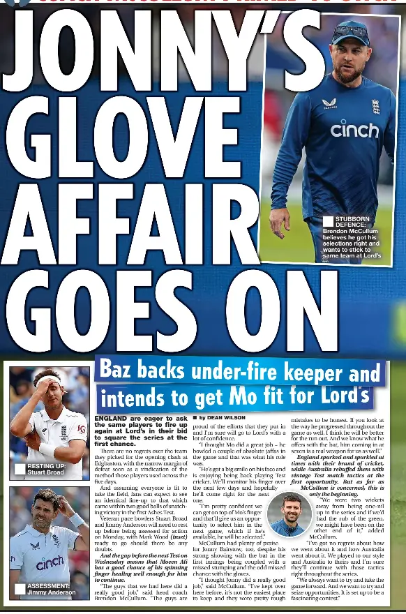 JONNY’S GLOVE AFFAIR GOES ON - PressReader