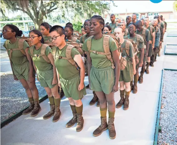 The Marines slow to integrate women, men in boot camp - PressReader