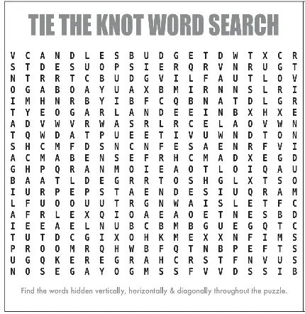 TIE THE KNOT WORD SEARCH - PressReader