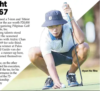 Rho sinks ace to highlight Masters opening-round 67 - PressReader