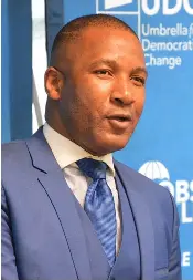 UDC accuses Zimbabwe of interferen­ce in Botswana’s elections - PressReader