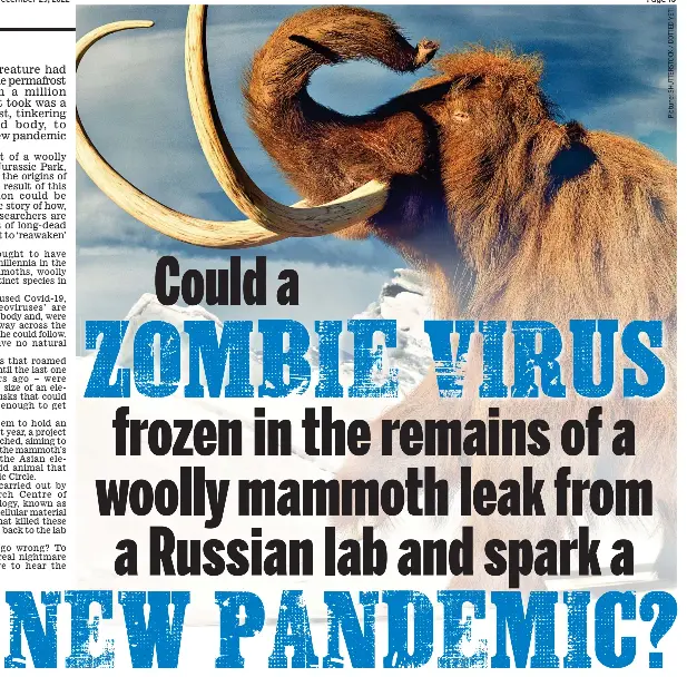 Could a ZOMBIE VIRUS frozen in the remains of a woolly mammoth leak ...