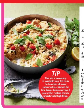Oven-baked Thai Chicken Risotto - PressReader