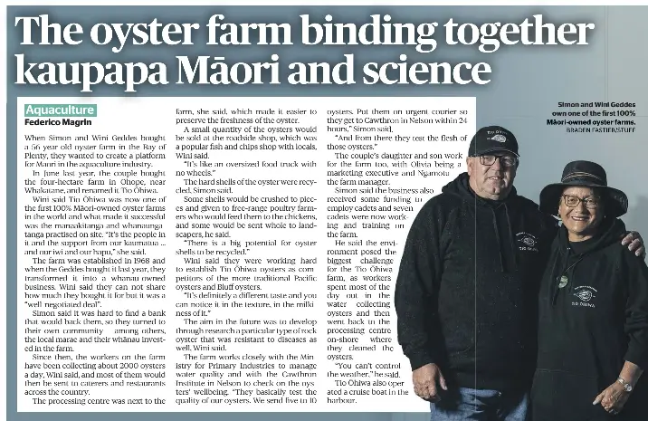 The oyster farm binding together kaupapa Māori and science - PressReader