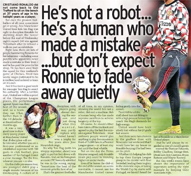 He’s not a robot... he’s a human who made a mistake ...but don’t expect Ronnie to fade away ...