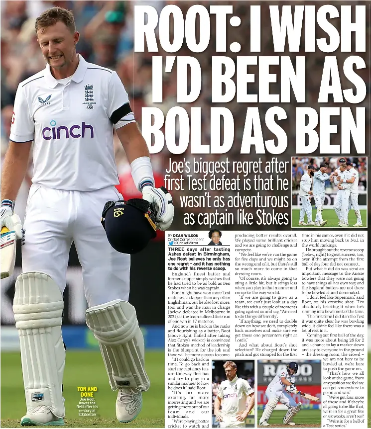 ROOT: I WISH I’D BEEN AS BOLD AS BEN - PressReader