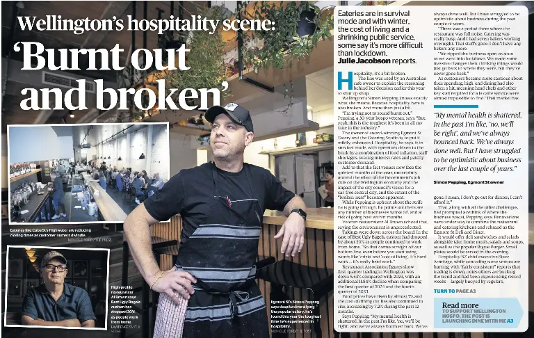 Wellington’s hospitalit­y scene: ‘Burnt out and broken’ - PressReader