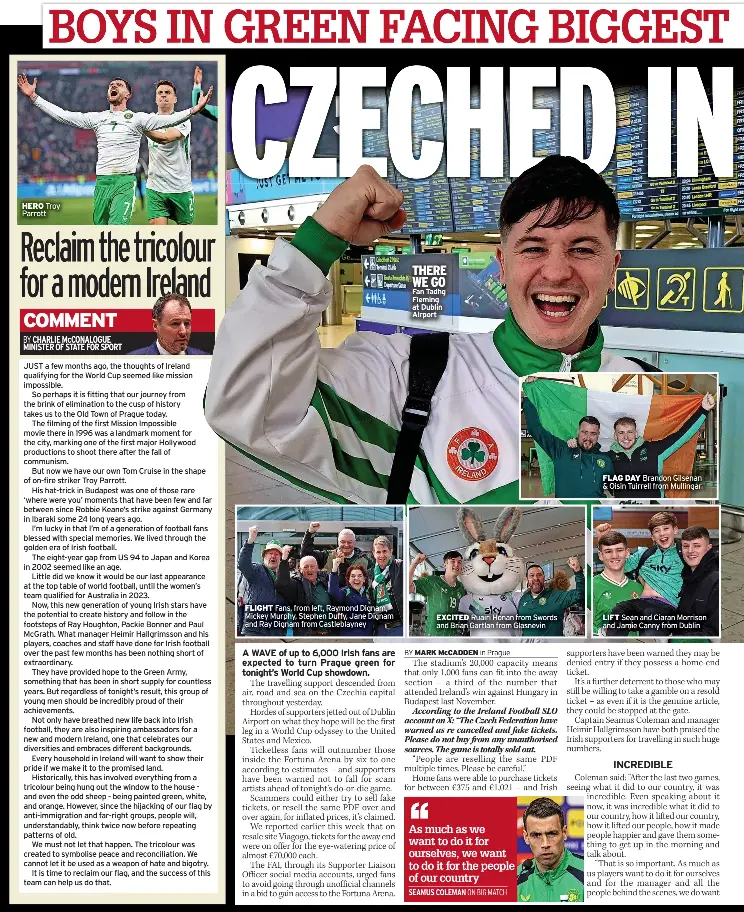 BOYS IN GREEN FACING BIGGEST CZECHED IN GAME IN A GENERATION AND READY ...